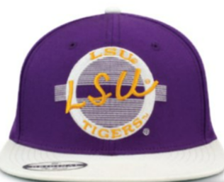LSU Hat | Contrast Brim Retro Circle Design | The Game Caps
